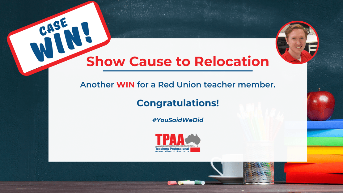 TPAA Case Win #1324 - Show Cause to Relocation
