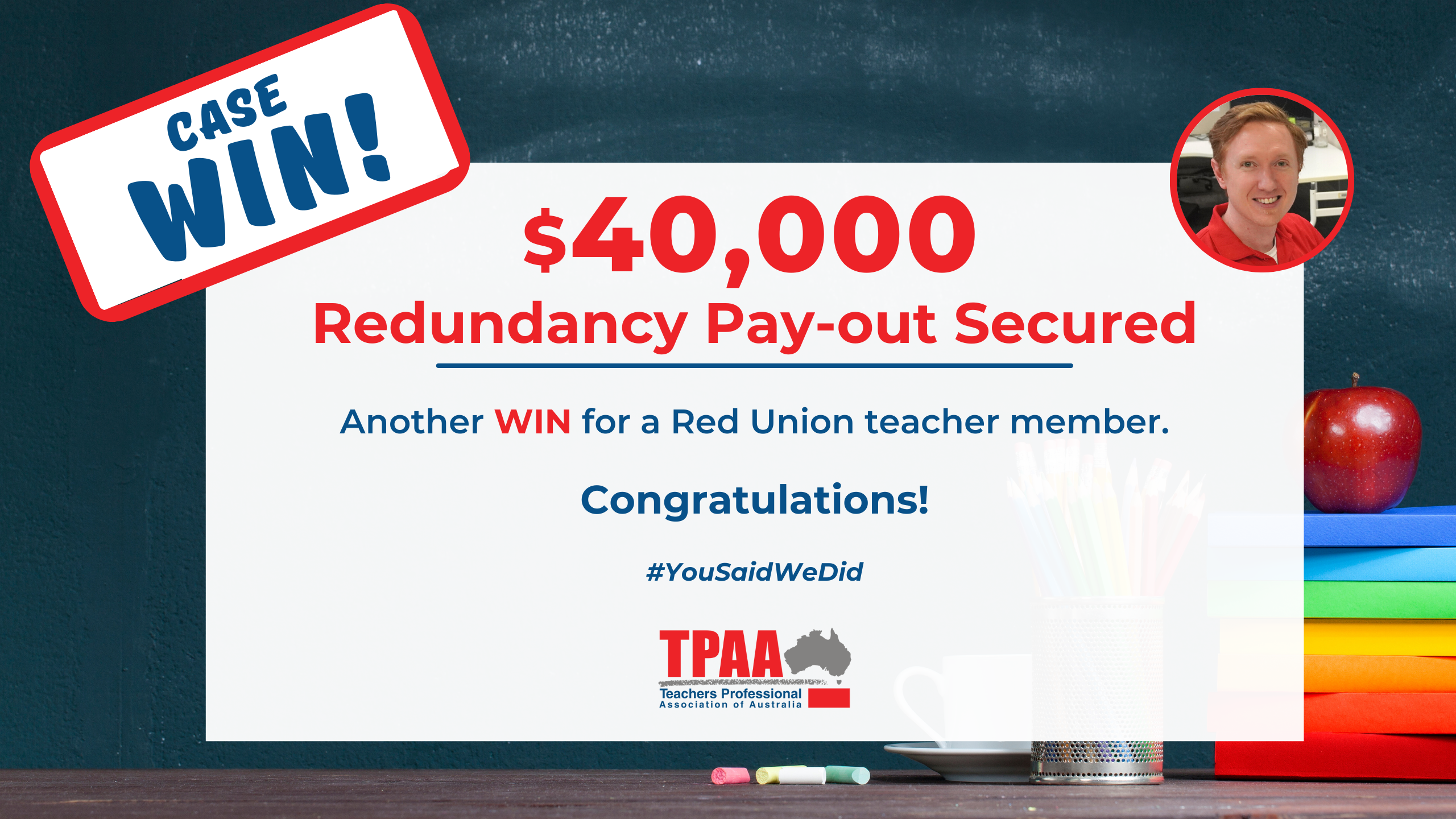 TPAA Case Win #1317 $40,000 WIN - Redundancy Pay-out Secured